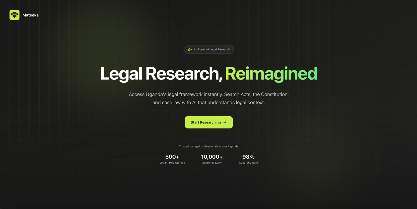 Mateeka | AI-Powered Legal Research for Uganda